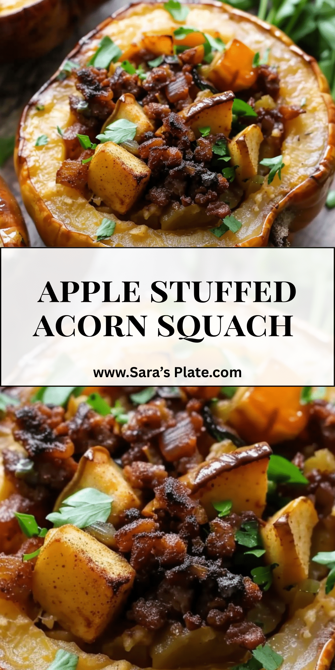 apple stuffed acorn squash | Sara's Plate