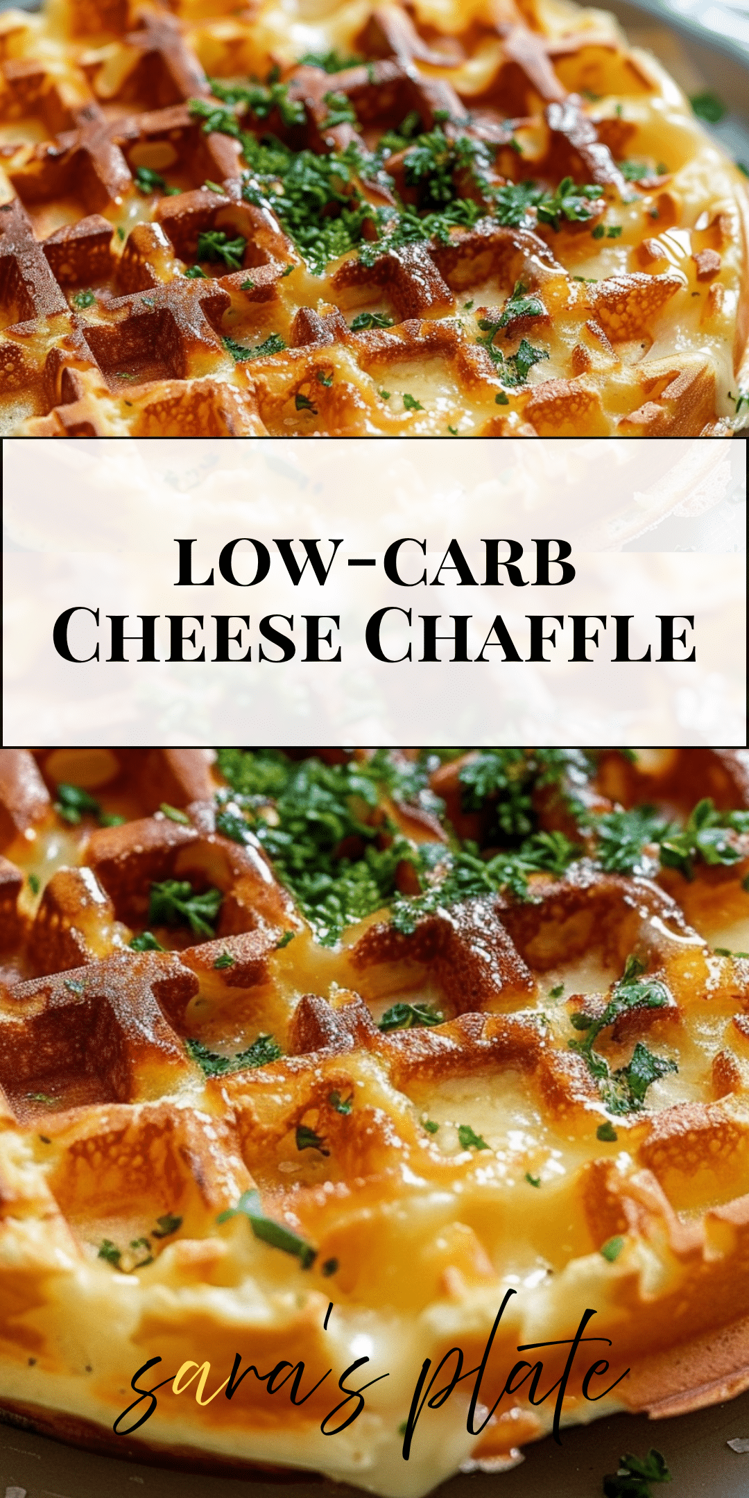 Easy Low Carb Chaffle with Egg and Cheese Recipe | Sara's Plate