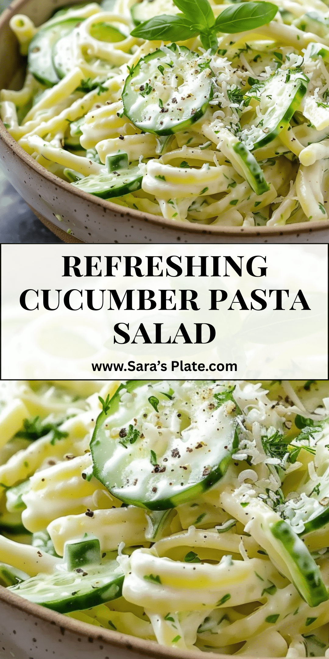 Refreshing Cucumber Pasta Salad | Sara's Plate