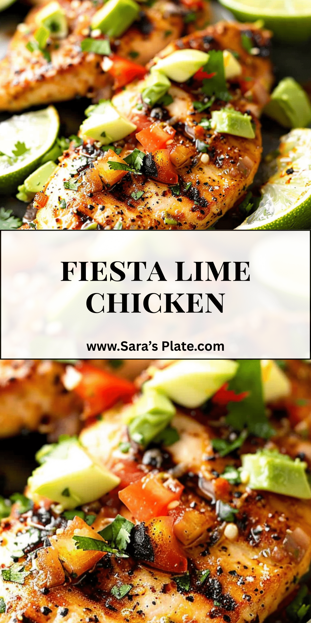 Fiesta Lime Chicken with Avocado Salsa | Sara's Plate