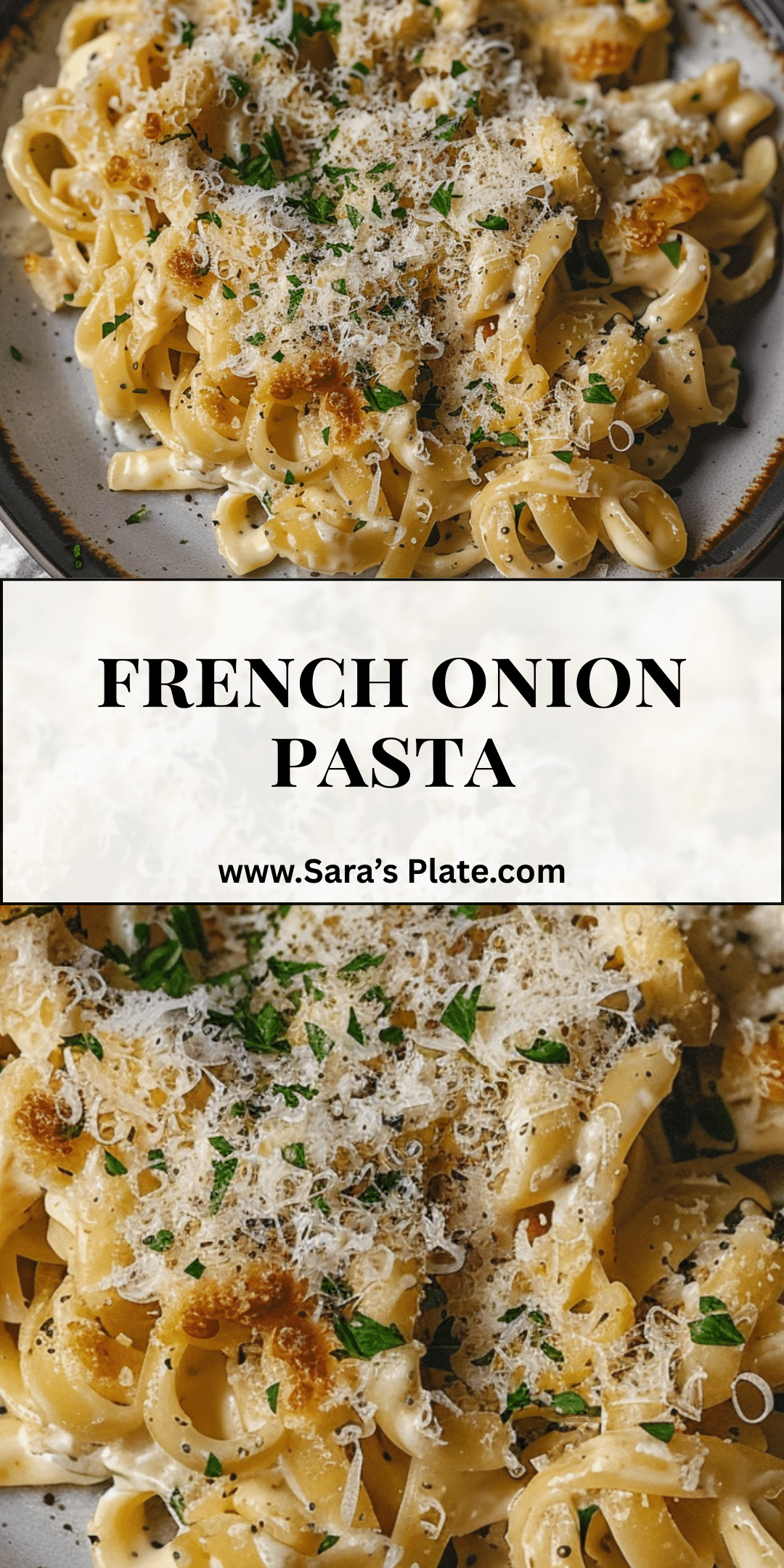 French Onion Soup Pasta | Sara's Plate
