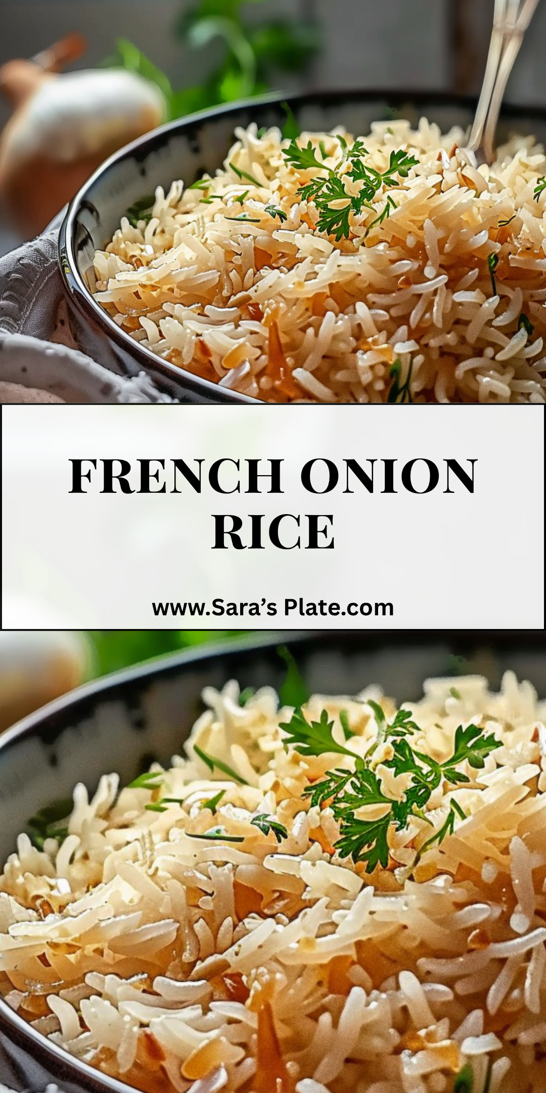 French Onion Butter Rice Recipe | Sara's Plate