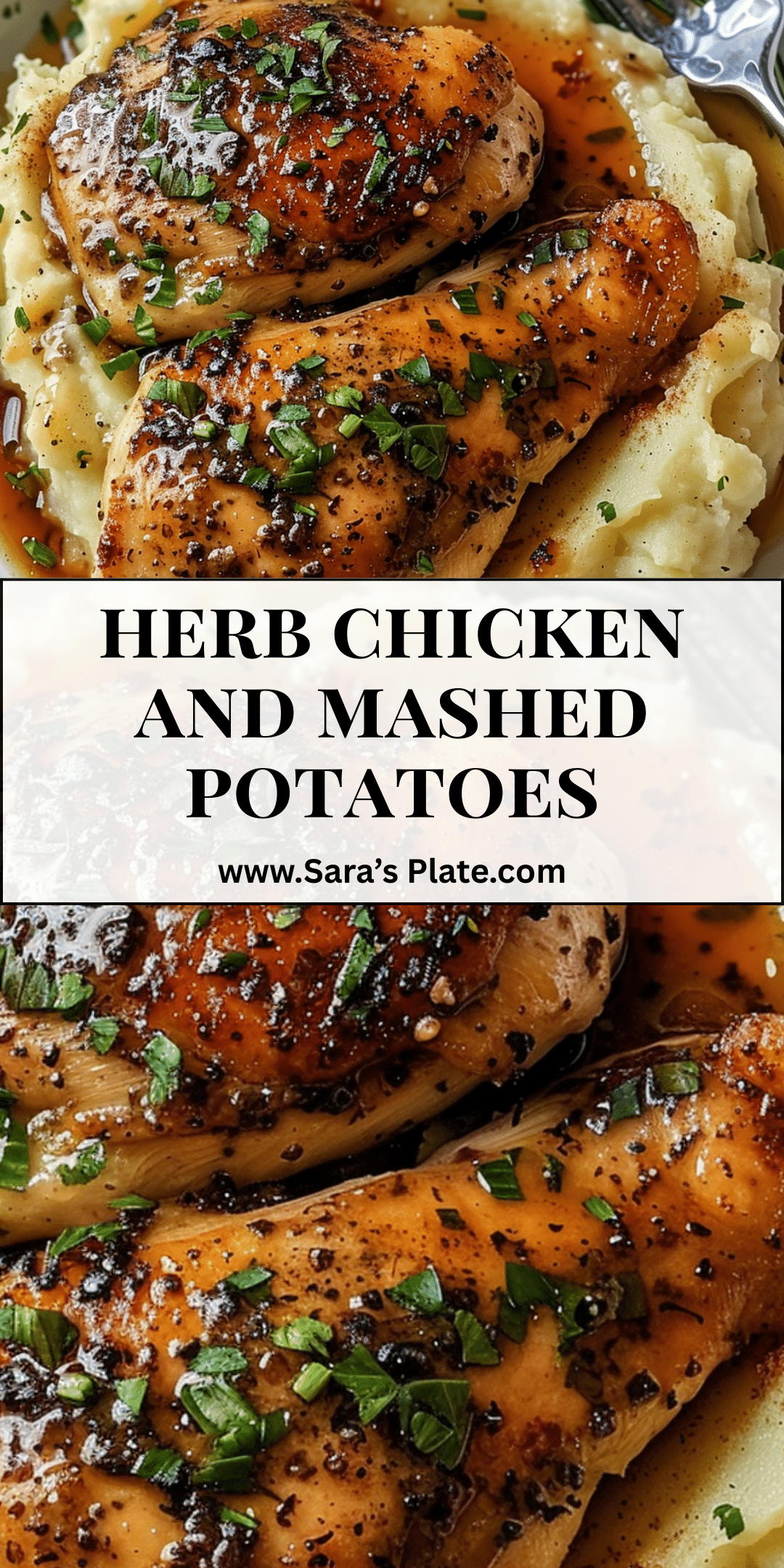 Garlic Herb Chicken with Mashed Potatoes | Sara's Plate