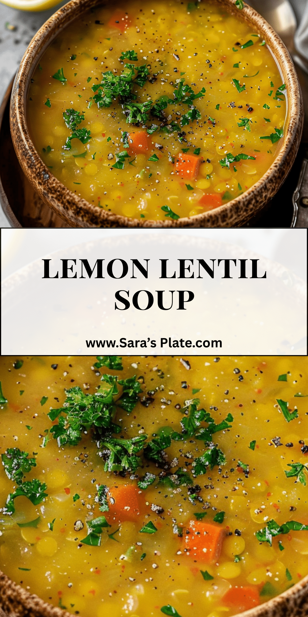 Lemon Lentil Soup | Sara's Plate
