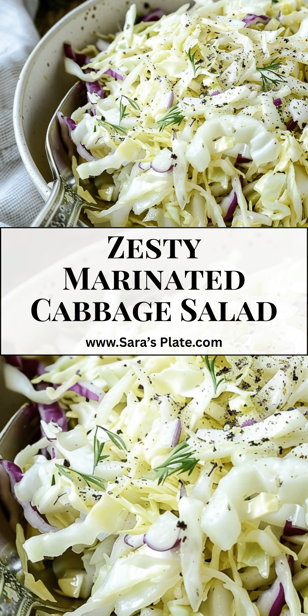 Zesty Marinated Cabbage Salad | Sara's Plate