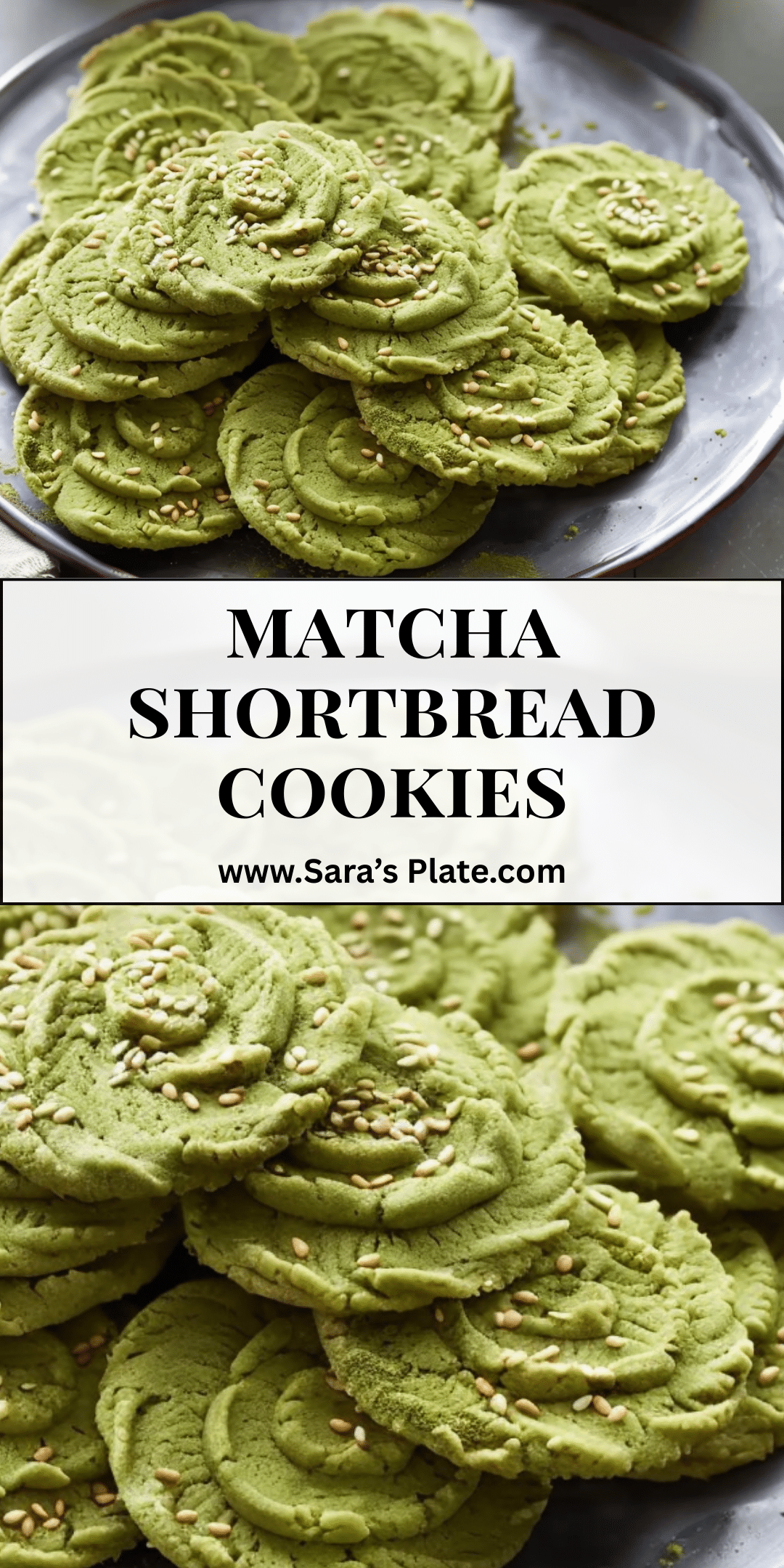 Matcha Shortbread Cookies | Sara's Plate