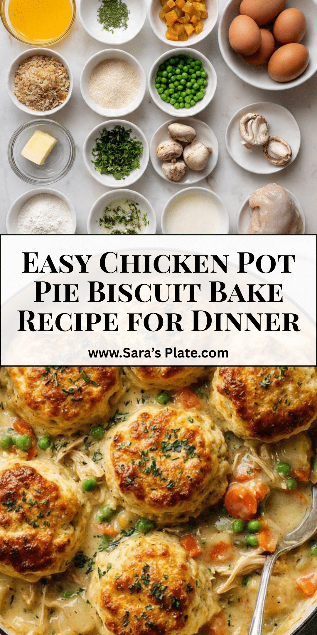 Chicken Pot Pie Biscuit Bake: Cozy & Comforting Weeknight Dinner