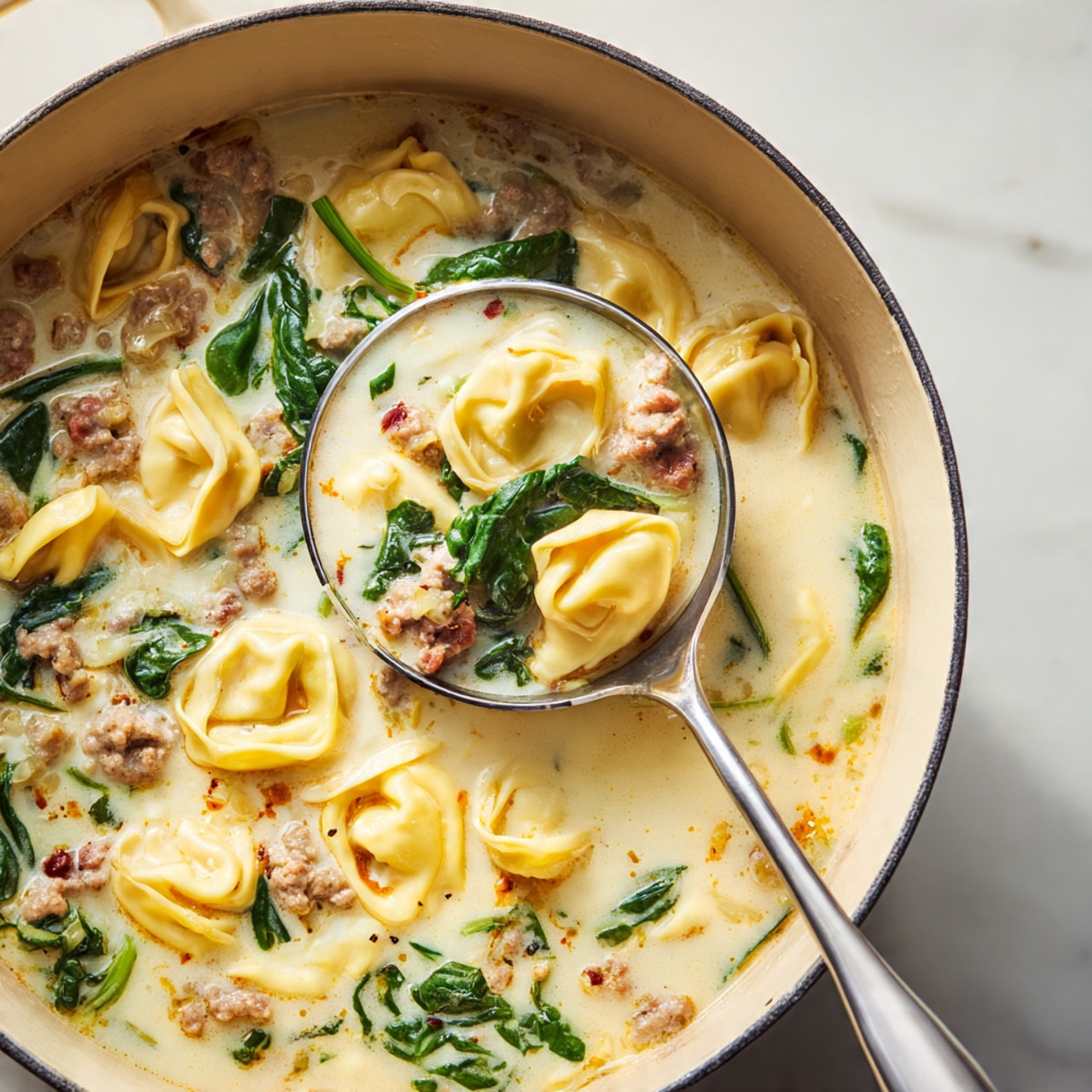 Creamy Sausage Tortellini Soup: Cozy & Flavorful Meal