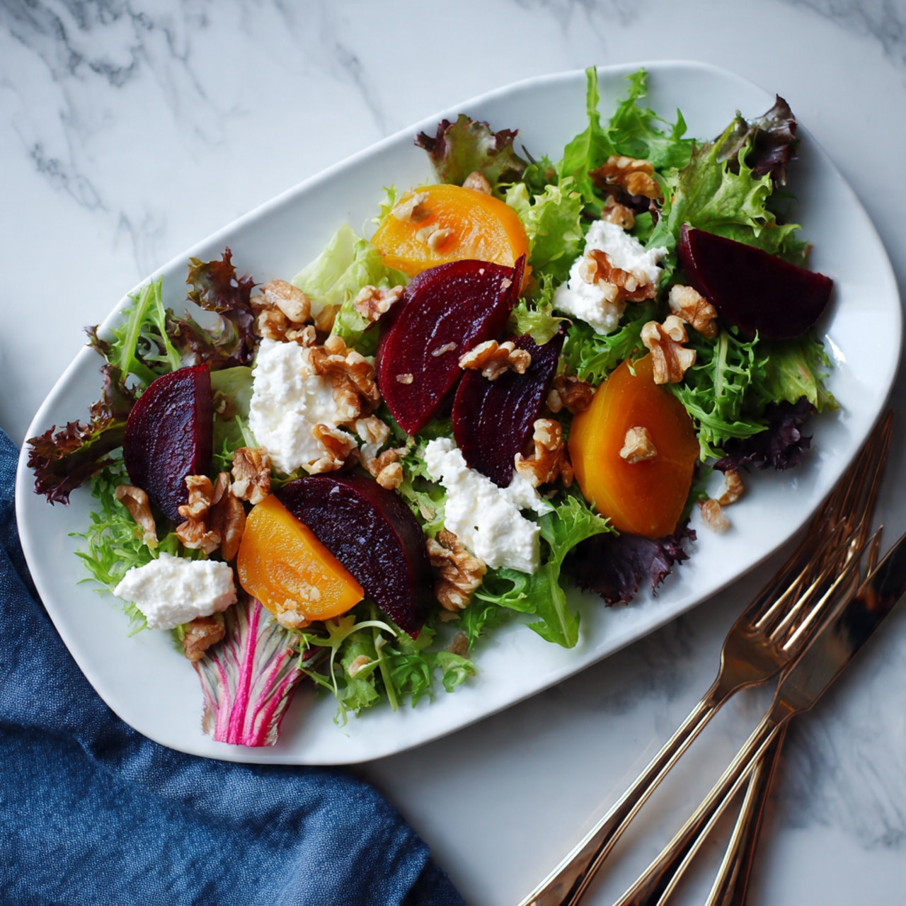 Roasted Beet and Goat Cheese Salad: Bright, Flavorful & Easy