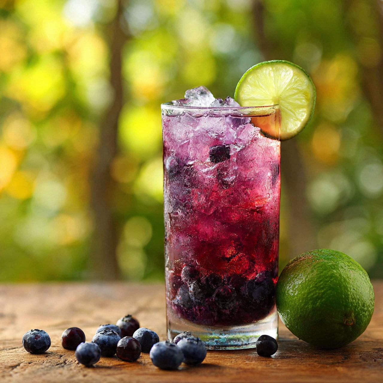 Blueberry Lime Rickey: Refreshing Berry & Citrus Cocktail