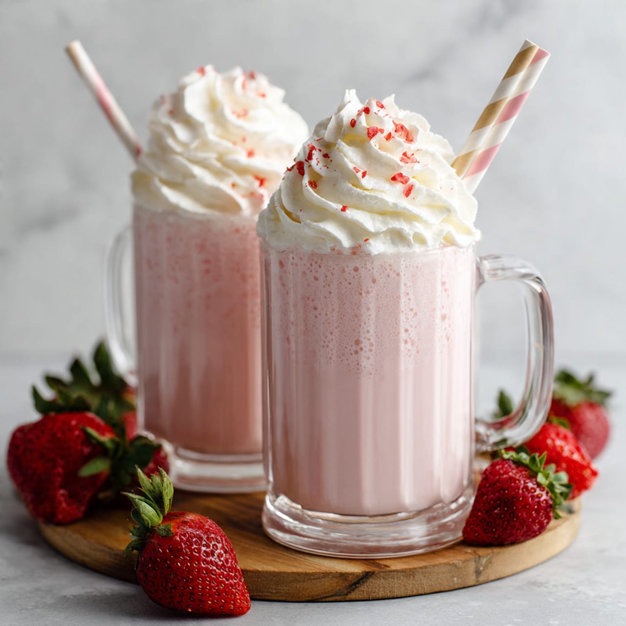 Pink Smoothie with Coconut Whipped Cream: Vibrant & Delicious