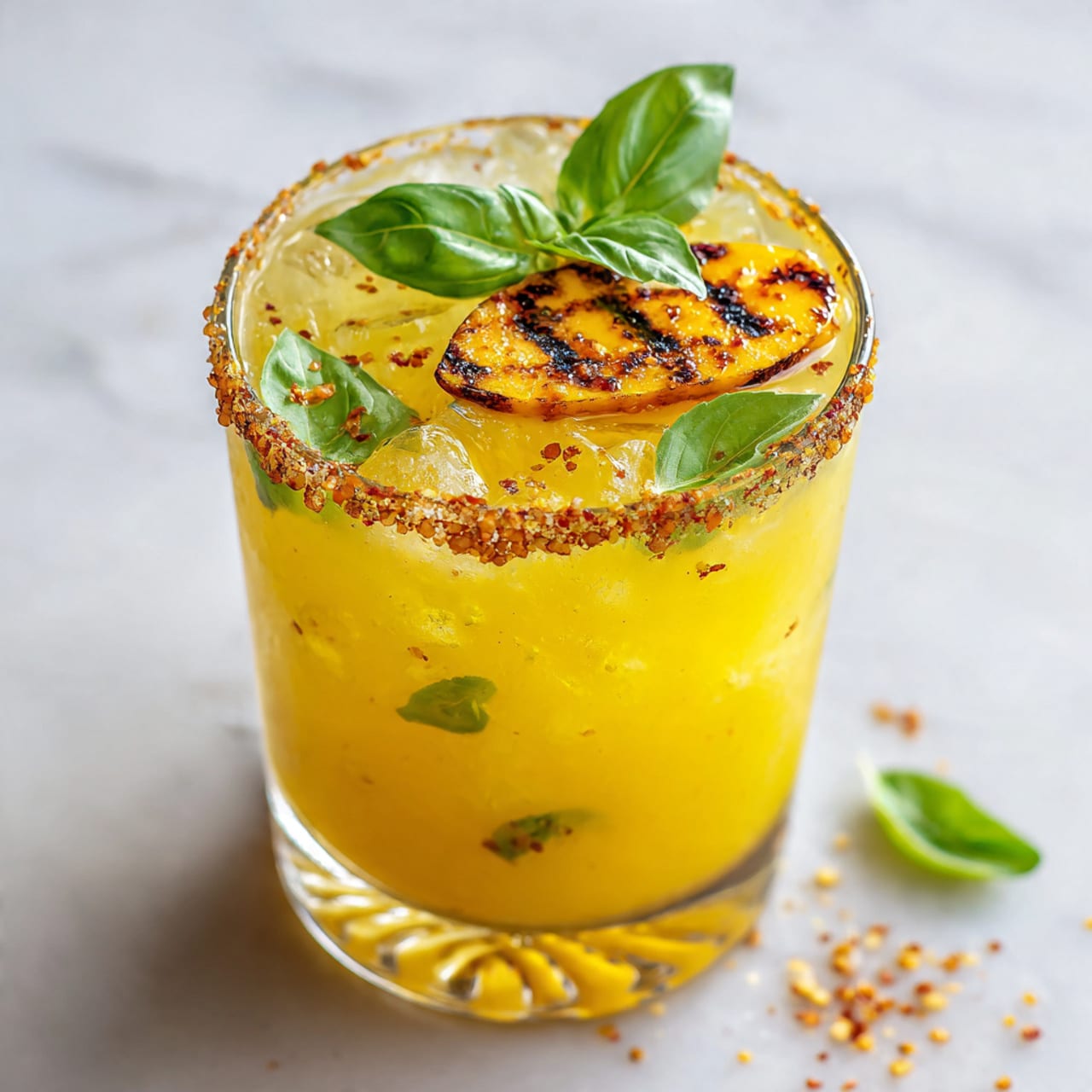 Grilled Mango Basil Margarita: Refreshing Summer Cocktail