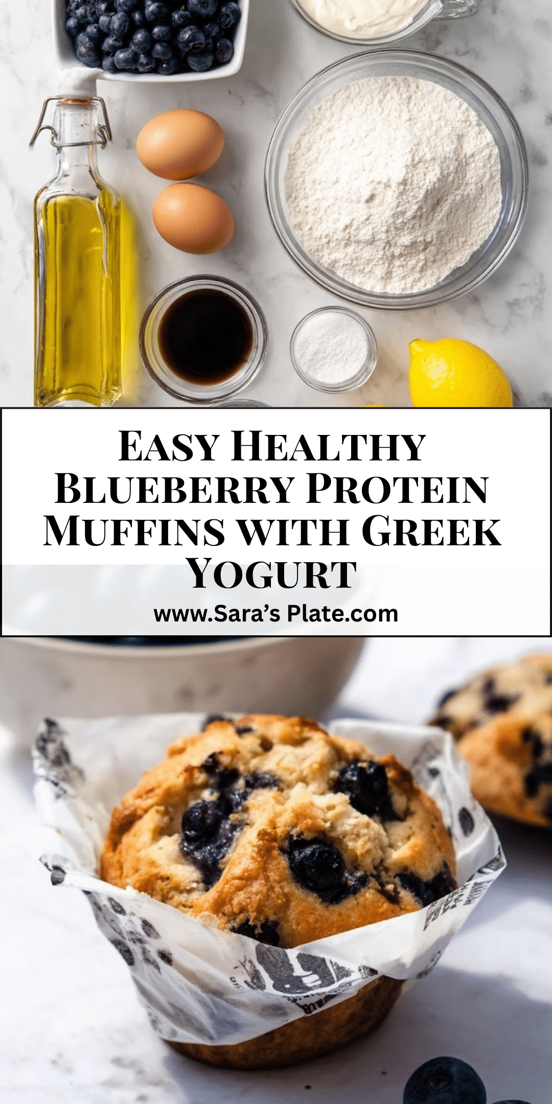 Healthy Greek Yogurt Blueberry Protein Muffins for a Nutritious Boost