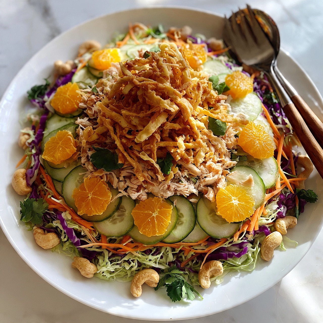 Chinese Chicken Salad with Sesame-Ginger Dressing – Fresh & Flavorful